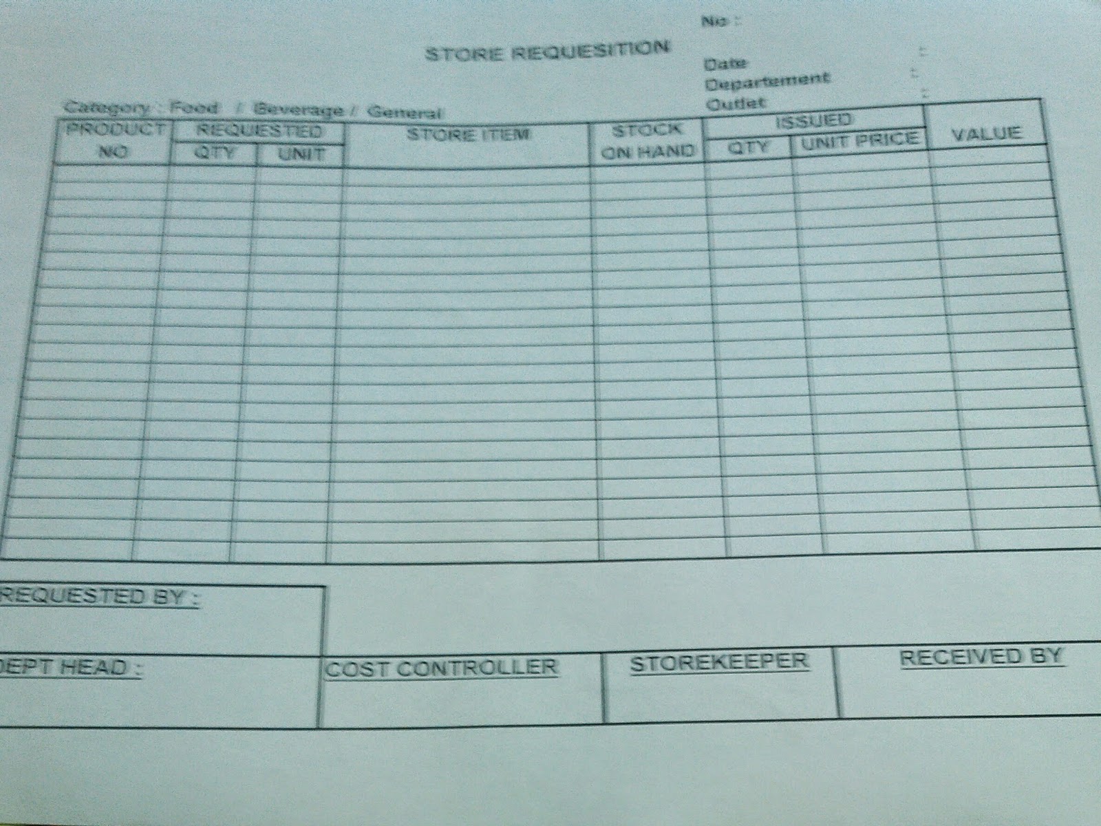 Cara membuat Store Requesition